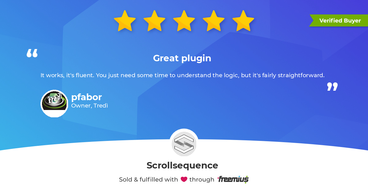 Scrollsequence - Image Sequence Animation WordPress Plugin